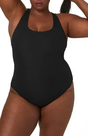 ANDIE Tulum Ribbed One-piece Long Torso Swimsuit - Black