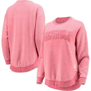 PRESSBOX Georgia Bulldogs Ponchoville Pullover Sweatshirt - Red