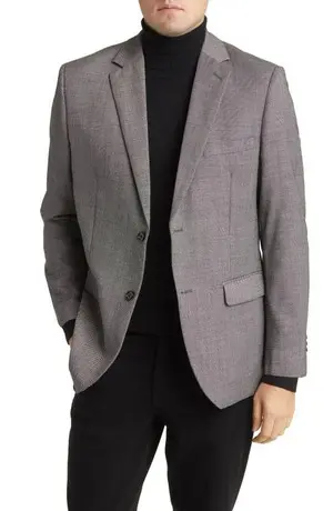 DANIEL HECHTER Textured Wool Blazer - Grey