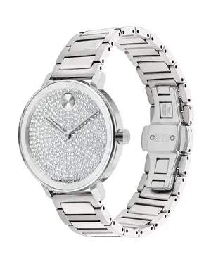 Movado Bold Evolution 2.0 Crystal Dial Watch, 34mm - Silver