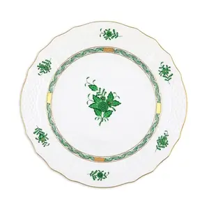 HEREND Chinese Bouquet Service Plate - Green