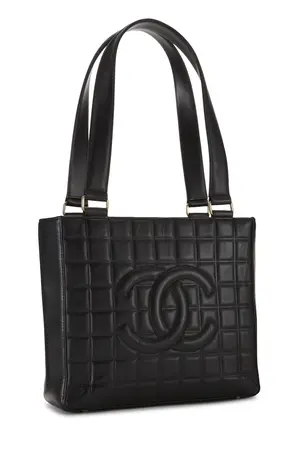Chanel Quilted Lambskin Chocolate Bar Tote