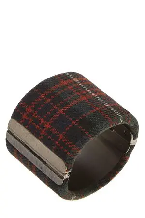 Chanel Acrylic Tartan 'cc' Cuff