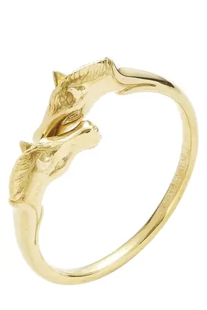 Hermès Double Horse Head Tone Bracelet - Gold