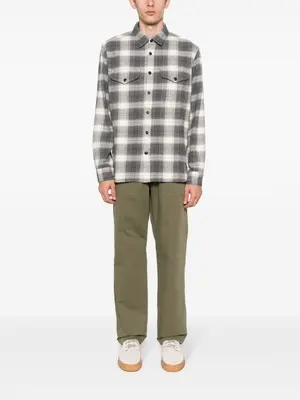 Woolrich Plaid-check Flannel Shirt - Grey