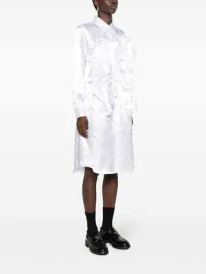Comme Des Garçons Ruffled Satin Shirtdress