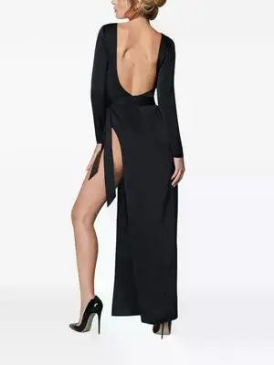 MAISON CLOSE Satin V-back Maxi Dress