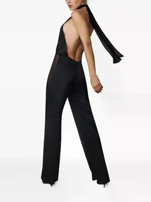 MAISON CLOSE Open-back Satin Jumpsuit
