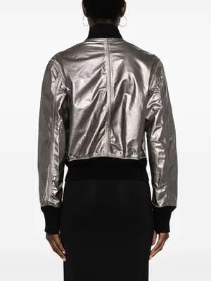 ISAAC SELLAM EXPERIENCE Metallic Leather Bomber Jacket