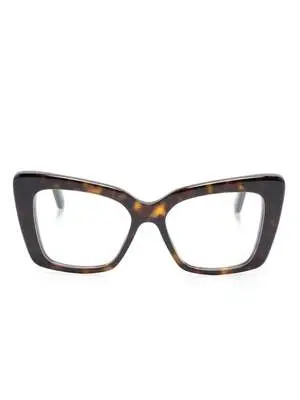 Balenciaga Cat-eye Frame Glasses - Brown