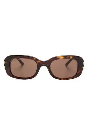 Balenciaga Dinasty Rectangle Sunglasses - Brown