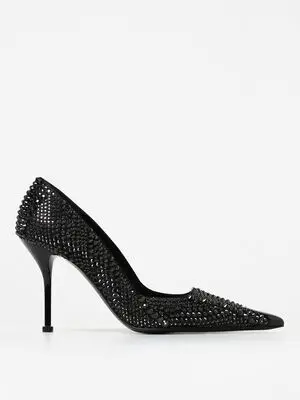 Alexander McQueen Leather Pumps With Rhinestones