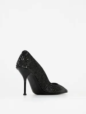 Alexander McQueen Leather Pumps With Rhinestones