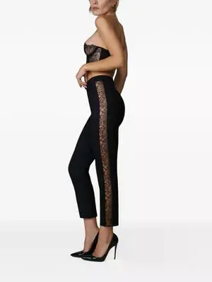 MAISON CLOSE Lace-stripe Virgin-wool Blend Tailored Pants