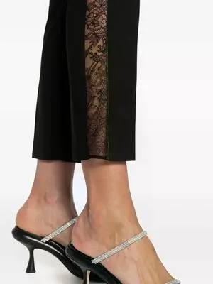 MAISON CLOSE Lace-stripe Virgin-wool Blend Tailored Pants