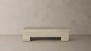 BR Home Brooklyn Travertine Rectangular Coffee Table