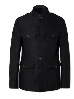 TOM FORD Slim-fit Cotton-moleskine Coat