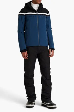 Fusalp Alfons Striped Hooded Ski Jacket - Storm Blue