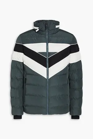 Fusalp Fernand Striped Quilted Ski Jacket - Grey Green