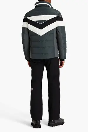 Fusalp Fernand Striped Quilted Ski Jacket - Grey Green