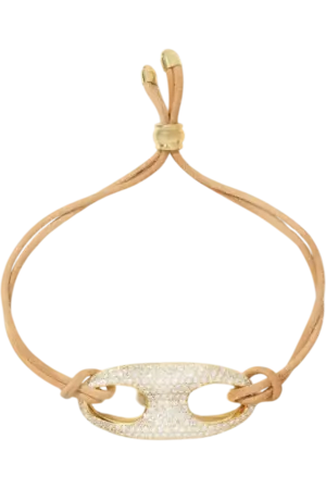 JENNA BLAKE 18-karat Nubuck And Diamond Bracelet - Gold