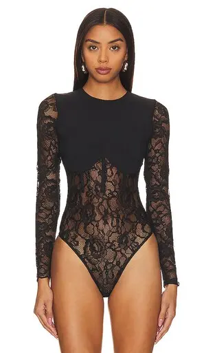 FLEUR DU MAL Boned Bodysuit