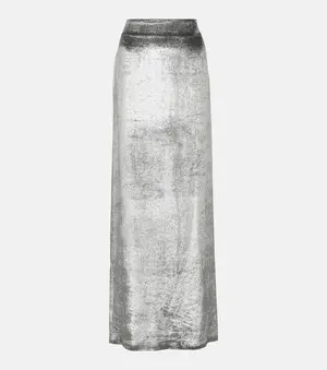 Brunello Cucinelli Maxi Skirt - Silver