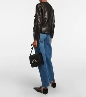 Khaite Laybin Cropped Leather Jacket