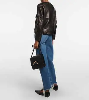 Khaite Laybin Cropped Leather Jacket