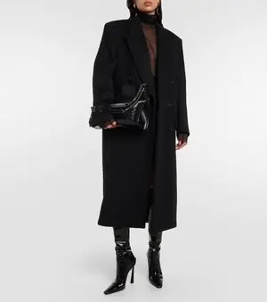 Saint Laurent Niki Crinkled Leather Shopper - Black