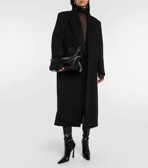 Saint Laurent Niki Crinkled Leather Shopper