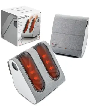 SHARPER IMAGE Shiatsu Heated Foot And Calf Massager - White