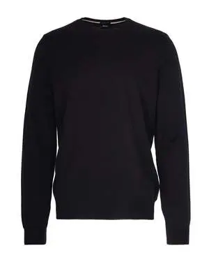 BOSS Virgin Wool Sweater - Black