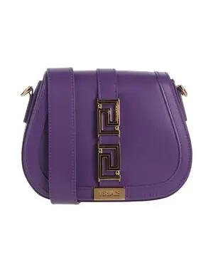 Versace Leather Cross-body Flap Bag - Purple