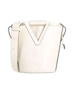 ROGER VIVIER Leather Cross-body Bucket Bag - White