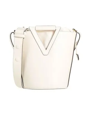 ROGER VIVIER Leather Cross-body Bucket Bag - White