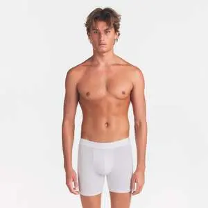 SKIMS 3" Boxer Brief | Black | | Stretch - Chalk