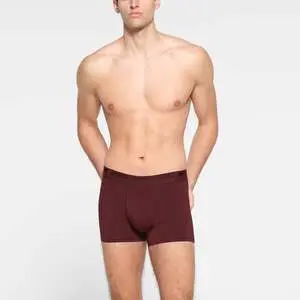 SKIMS Stretch Mens 3 Inch Boxer Brief Oxblood