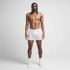 SKIMS Stretch Mens 5 Inch Boxer Brief Chalk