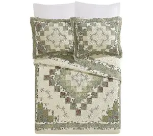 MODERN HEIRLOOM Olivia 3-piece Full/queen Quilt Set