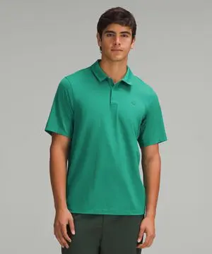 Lululemon Logo Sport Polo Short Sleeve Cascadia Green