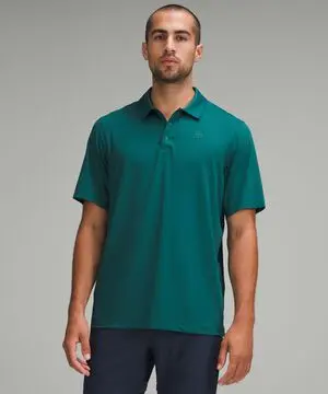 Lululemon Logo Sport Polo Short Sleeve Storm Teal