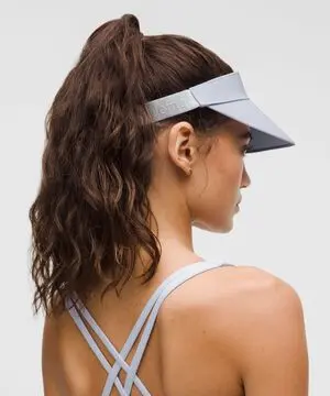 Lululemon Wide Band Running Visor - Serene Blue