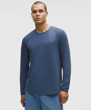 Lululemon License To Train Long-Sleeve Shirt Blue Twill