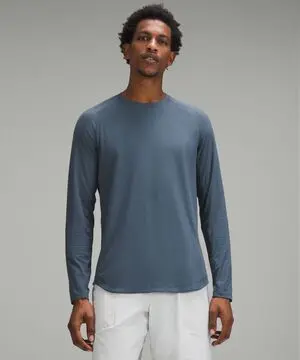 Lululemon License To Train Long-Sleeve Shirt Iron Blue