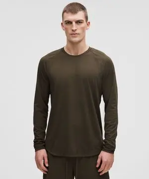 Lululemon License To Train Long-Sleeve Shirt Olive Brown