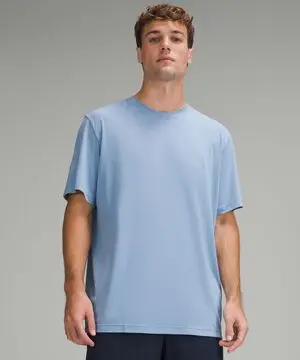 Lululemon License To Train Relaxed-Fit Short-Sleeve Shirt Blue Willow