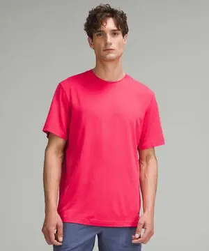 Lululemon License To Train Relaxed-Fit Short-Sleeve Shirt Cherry Mist