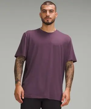 Lululemon License To Train Relaxed-Fit Short-Sleeve Shirt Grape Thistle