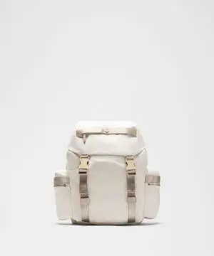 Lululemon Wunderlust Backpack - Light Ivory/wacky Khaki/gold